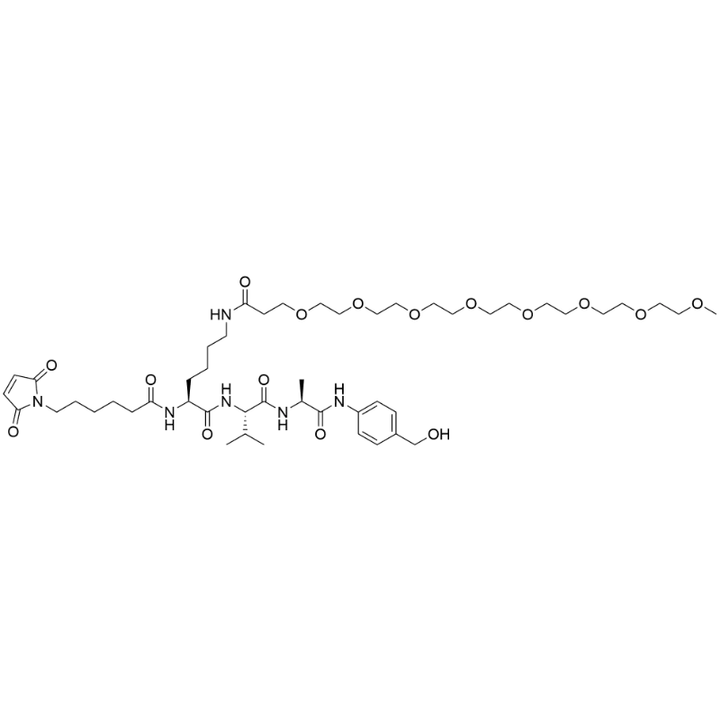 Mc-Lys(m-PEG8-amide)-Val-Ala-PAB-OH – Precise PEG