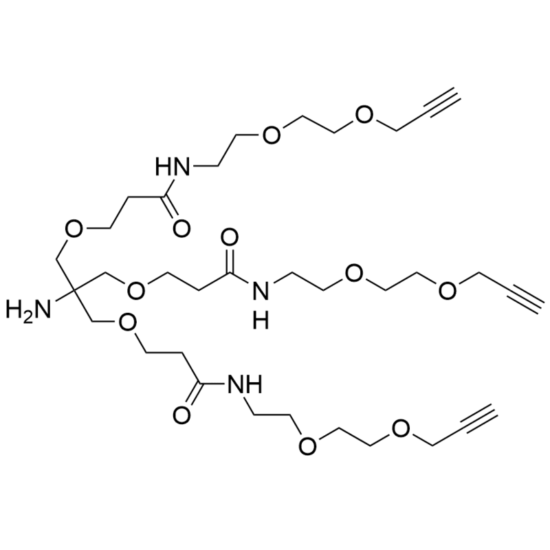 Amino-Tri-(Propargyl-PEG2-ethoxymethyl)-methane TFA Salt – Precise PEG