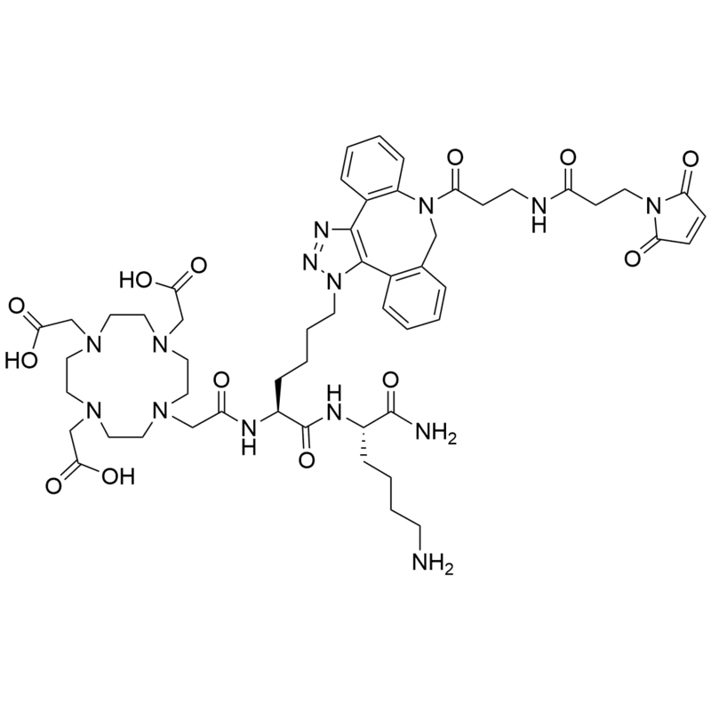 DOTA-Lys(triazole-DBCO-NHCO-Mal amide)-Lys(NH2)-NH2 amide – Precise PEG