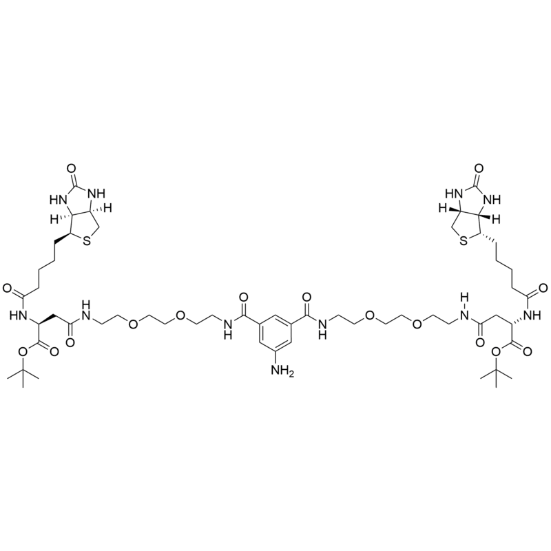 Bis-Biotin-Asp (PEG2-5-amino-Isophthalamide)-(OBu-t) – Precise PEG
