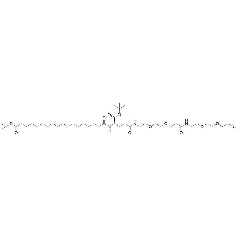 t-butyl-C18-D-Glu-OtBu-PEG2-amide-PEG2-azide – Precise PEG
